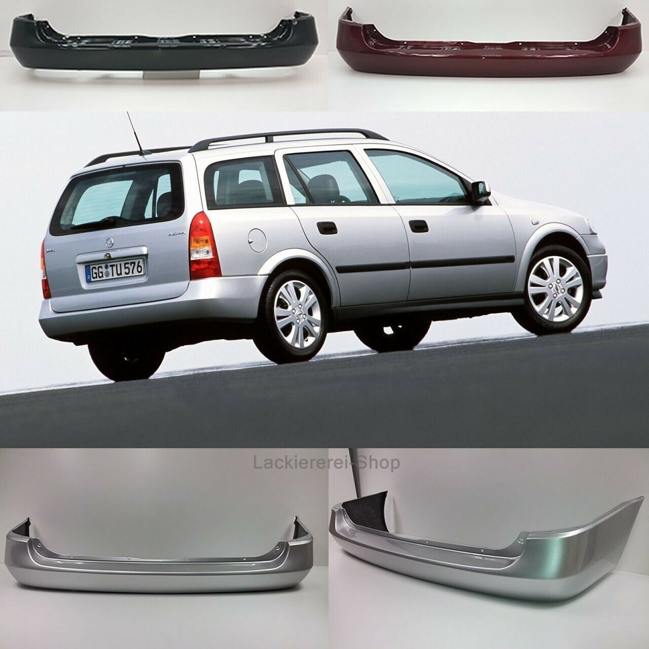Opel Astra 2 G Kombi STOßSTANGE HINTEN Heckschürze LACKIERT IN ...